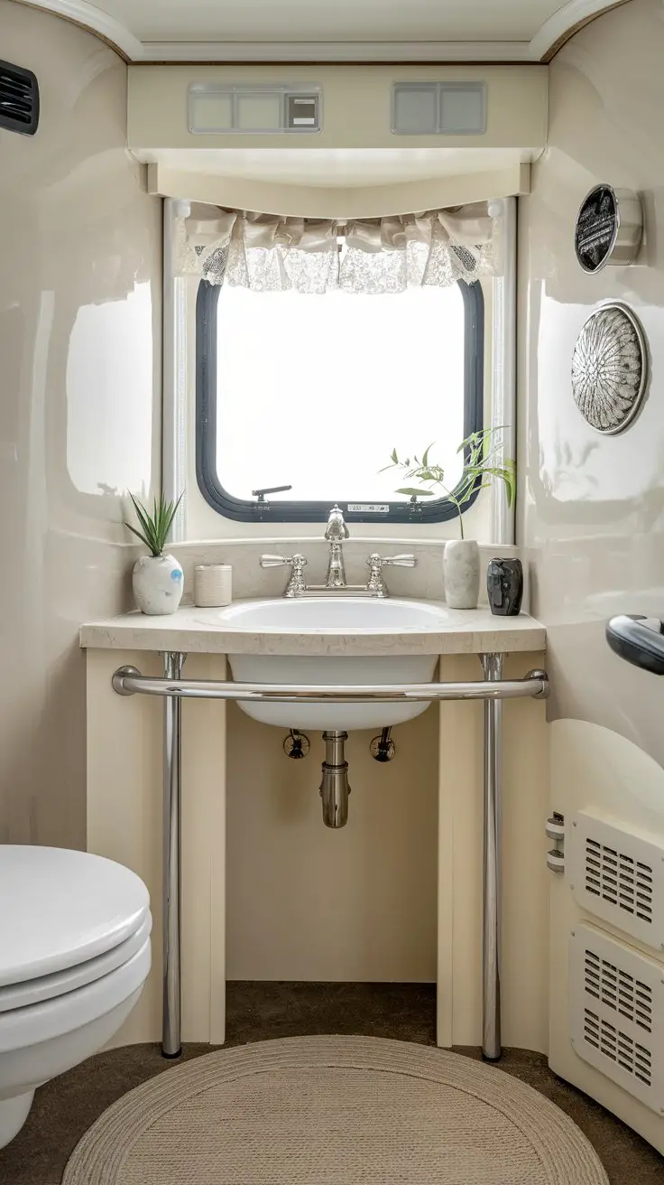 21 Stylish RV Bathrooms That Maximize Space and Comfort - rvshowoff.com