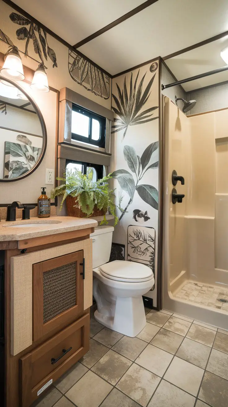 21 Stylish RV Bathrooms That Maximize Space and Comfort - rvshowoff.com