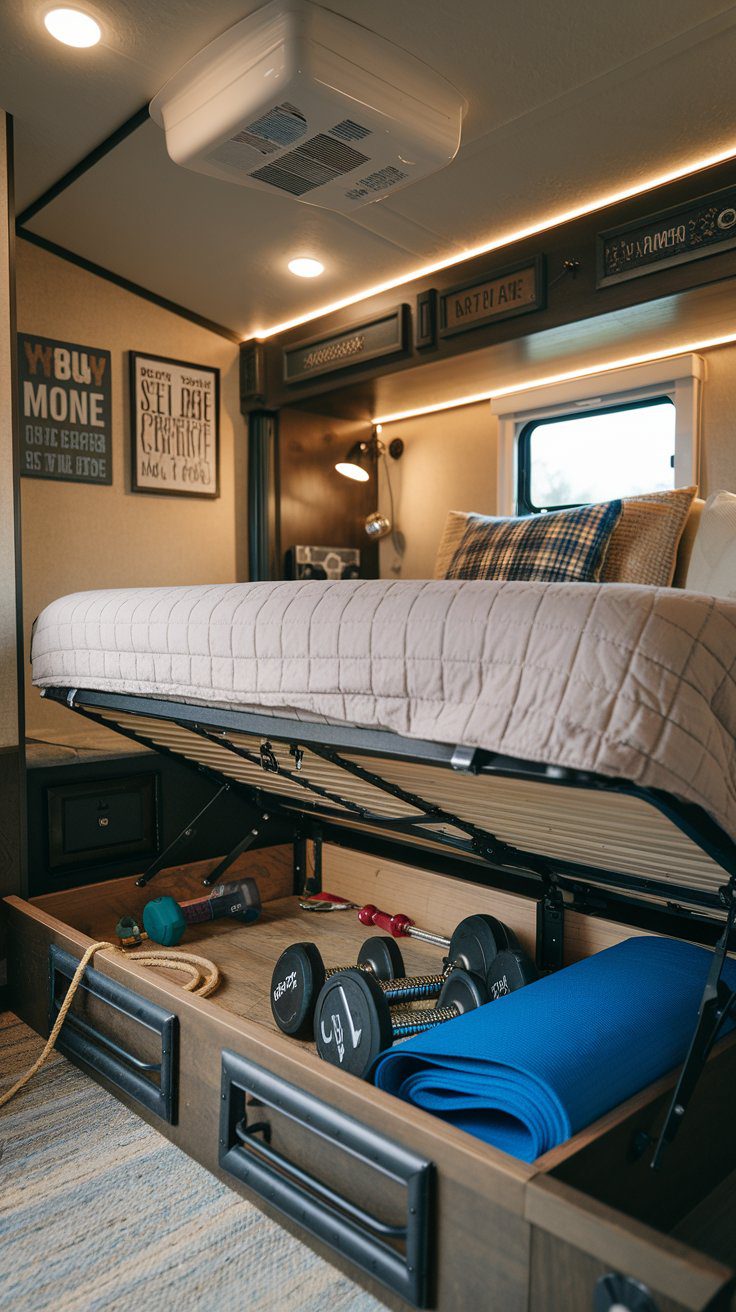 24 RV Gym Set Ups That Will Actually Make You Work Out - rvshowoff.com