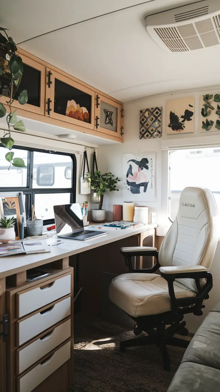 22 Innovative RV Office Setups for Remote Work and Travel - rvshowoff.com