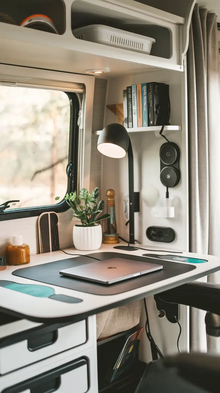 22 Innovative RV Office Setups for Remote Work and Travel - rvshowoff.com