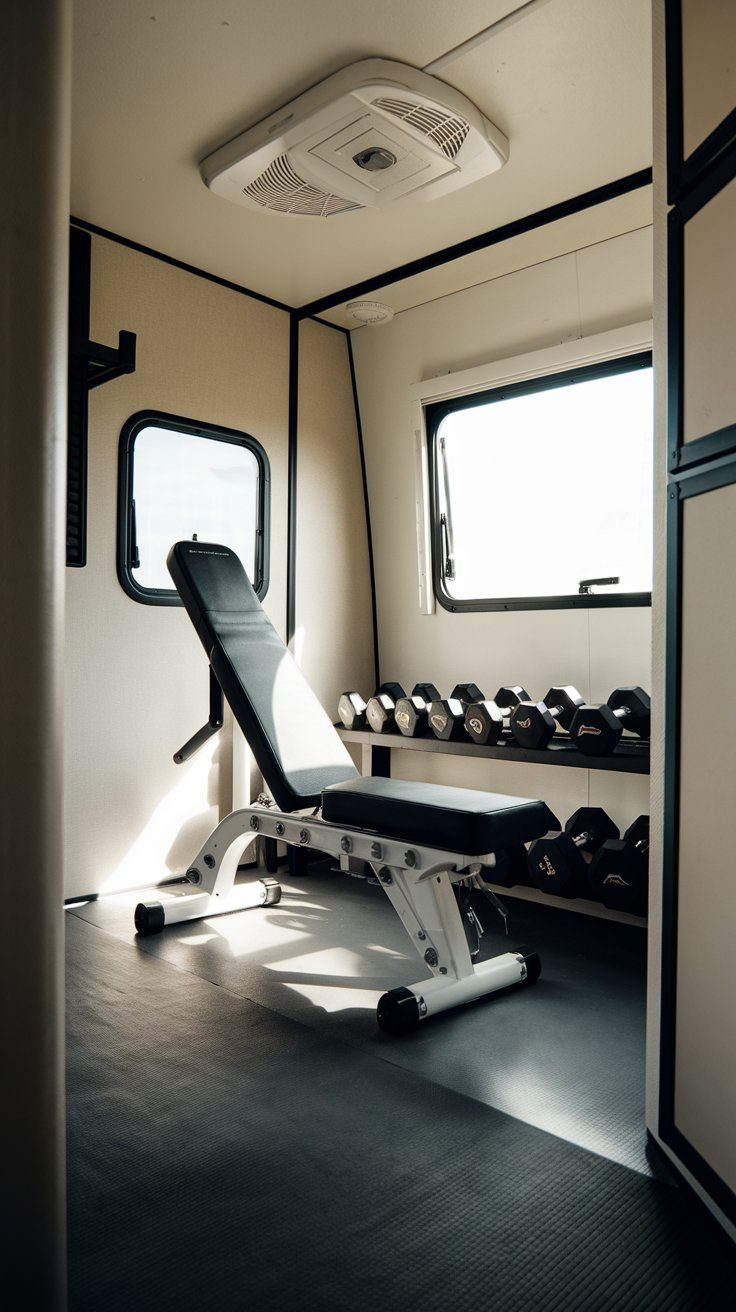 24 RV Gym Set Ups That Will Actually Make You Work Out - rvshowoff.com