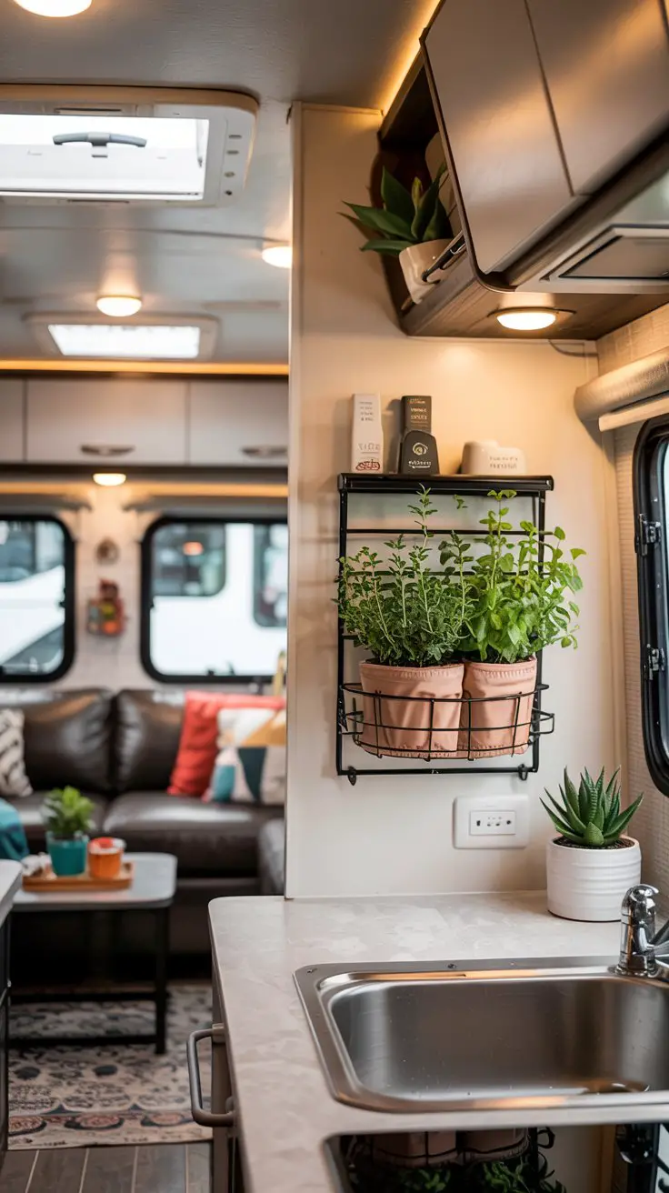 21 Modern RV Interior Kitchen Decorating Ideas - rvshowoff.com