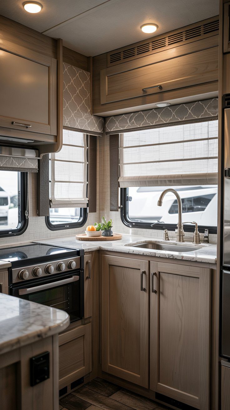 21 Modern RV Interior Kitchen Decorating Ideas - rvshowoff.com