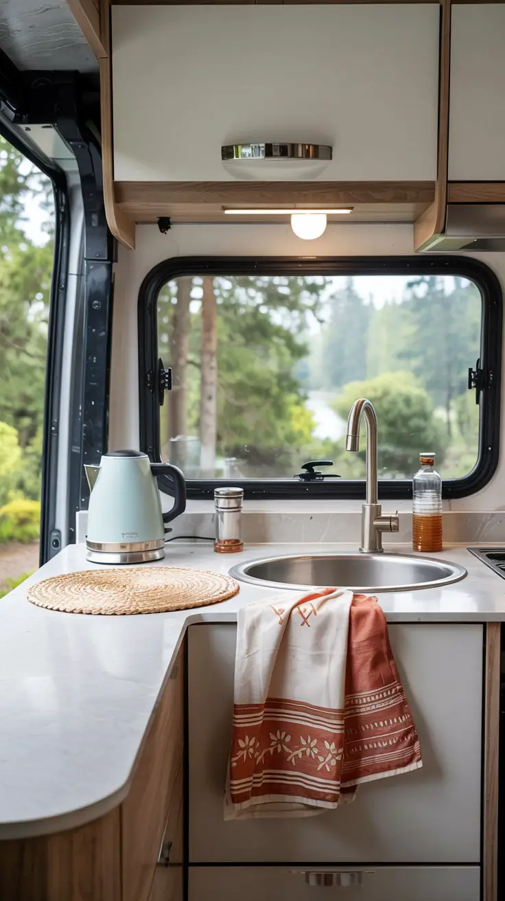 21 Modern RV Interior Kitchen Decorating Ideas - rvshowoff.com