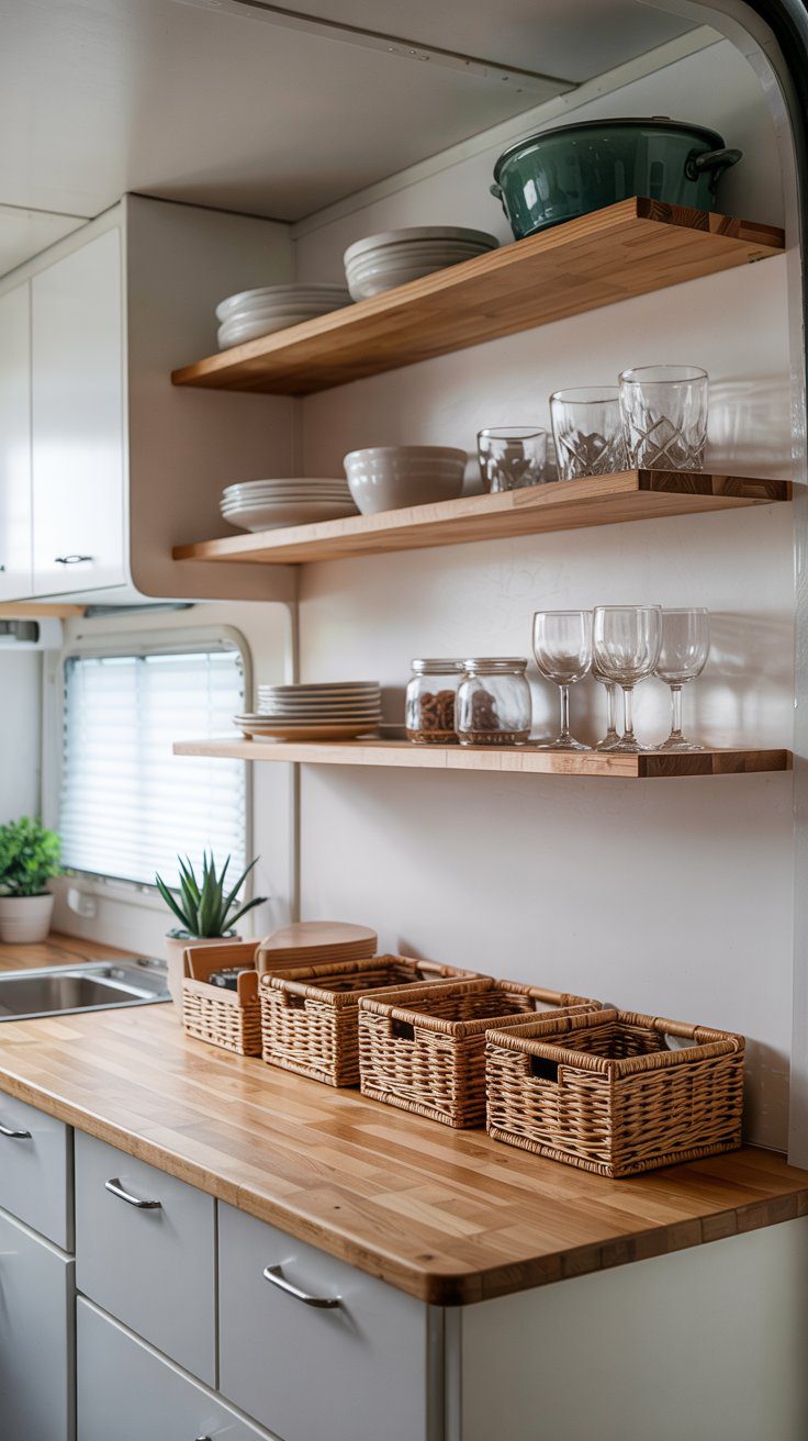 21 Modern RV Interior Kitchen Decorating Ideas - rvshowoff.com