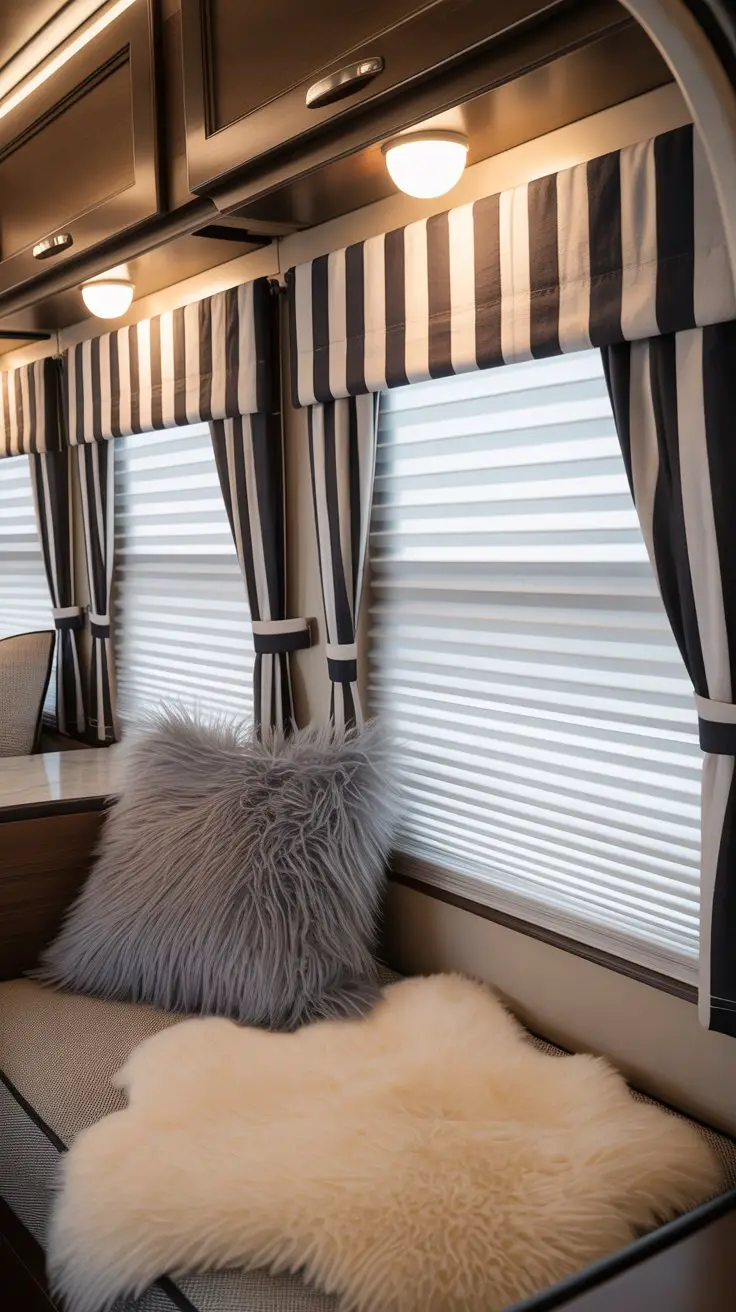 32 Black and White RV Decorating Ideas for a Modern Look - rvshowoff.com