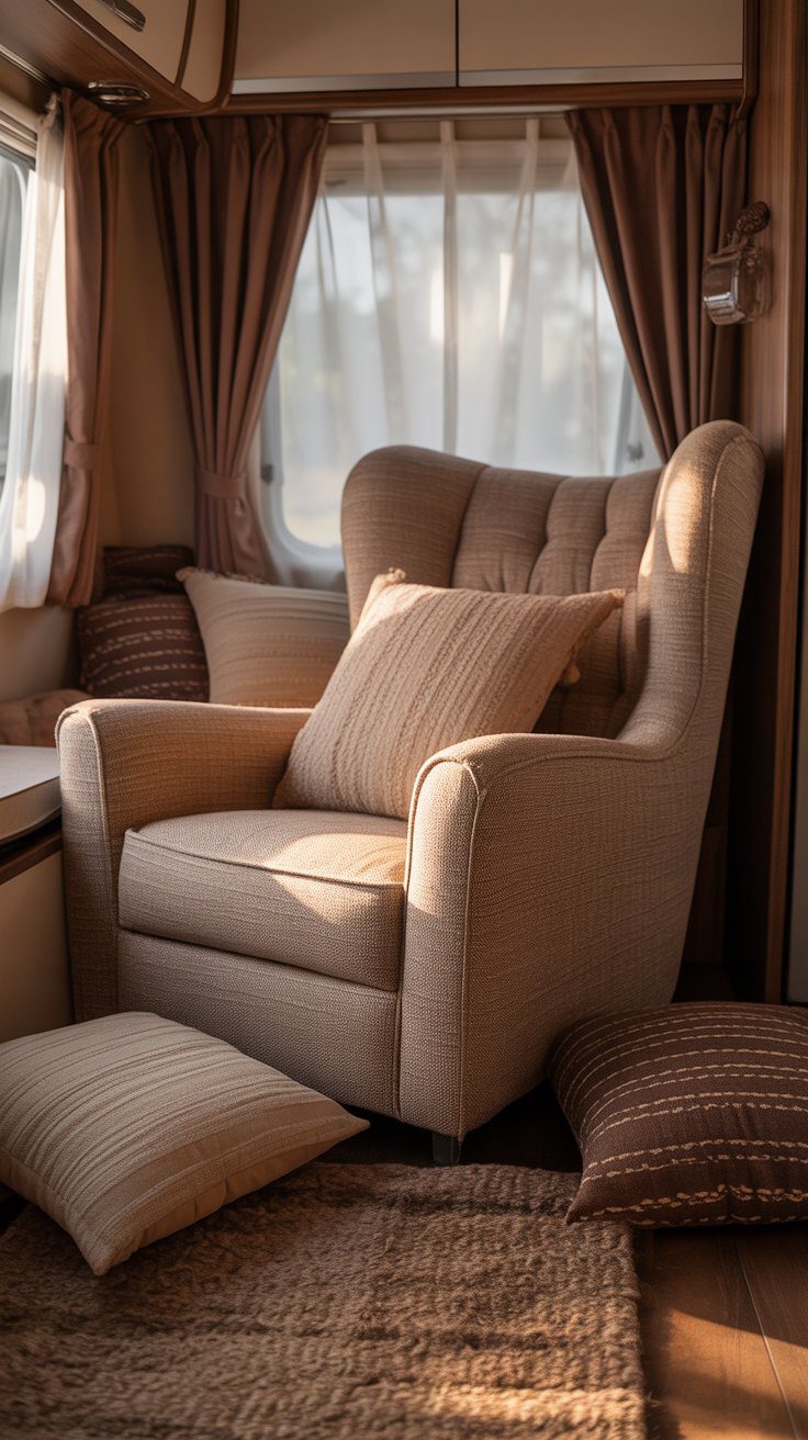 33 Brown Interior RV Decorating Ideas for a Cozy Feel - rvshowoff.com