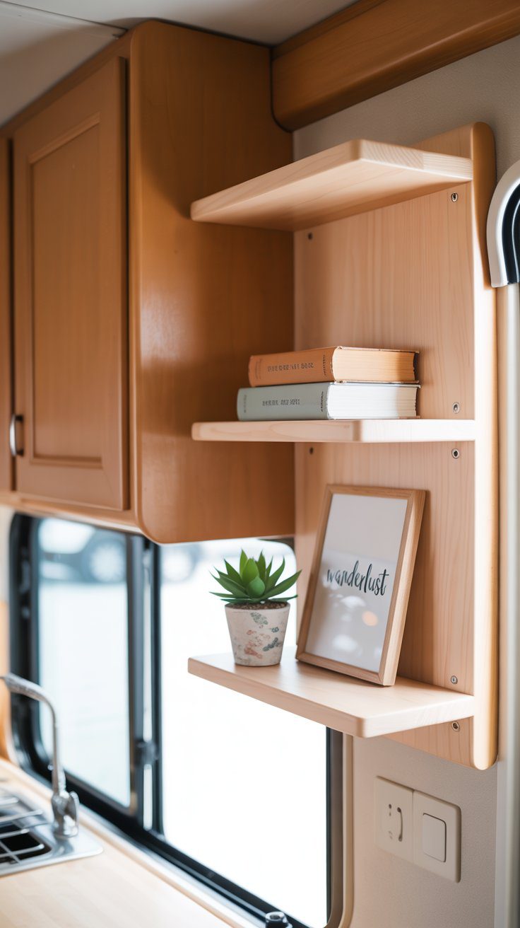 34 Brown Cabinet RV Decorating Ideas to Warm Up Your Space - rvshowoff.com