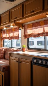 34 Brown Cabinet RV Decorating Ideas to Warm Up Your Space - rvshowoff.com