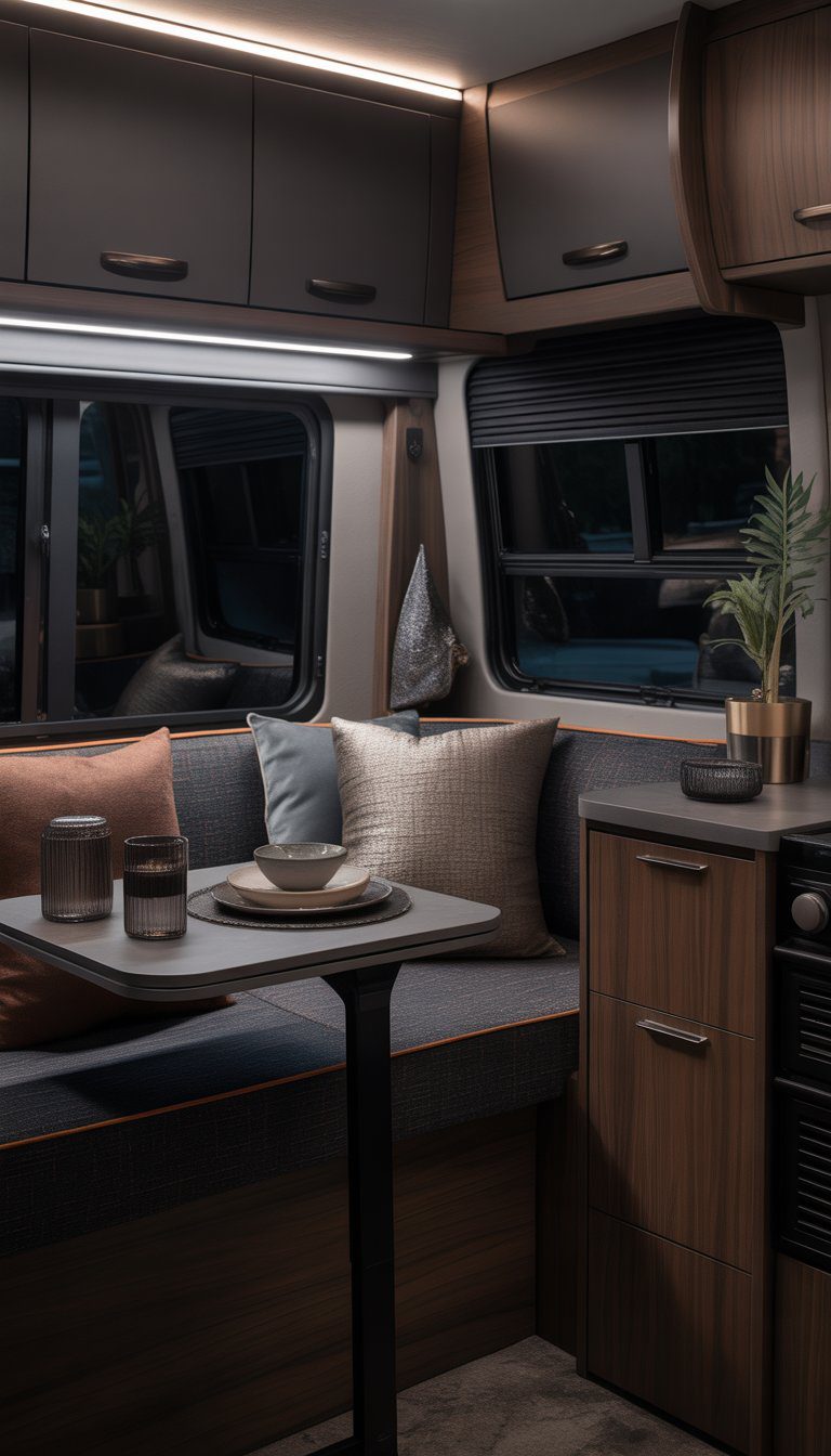 21 Dark Interior RV Decorating Ideas for a Sophisticated Feel ...