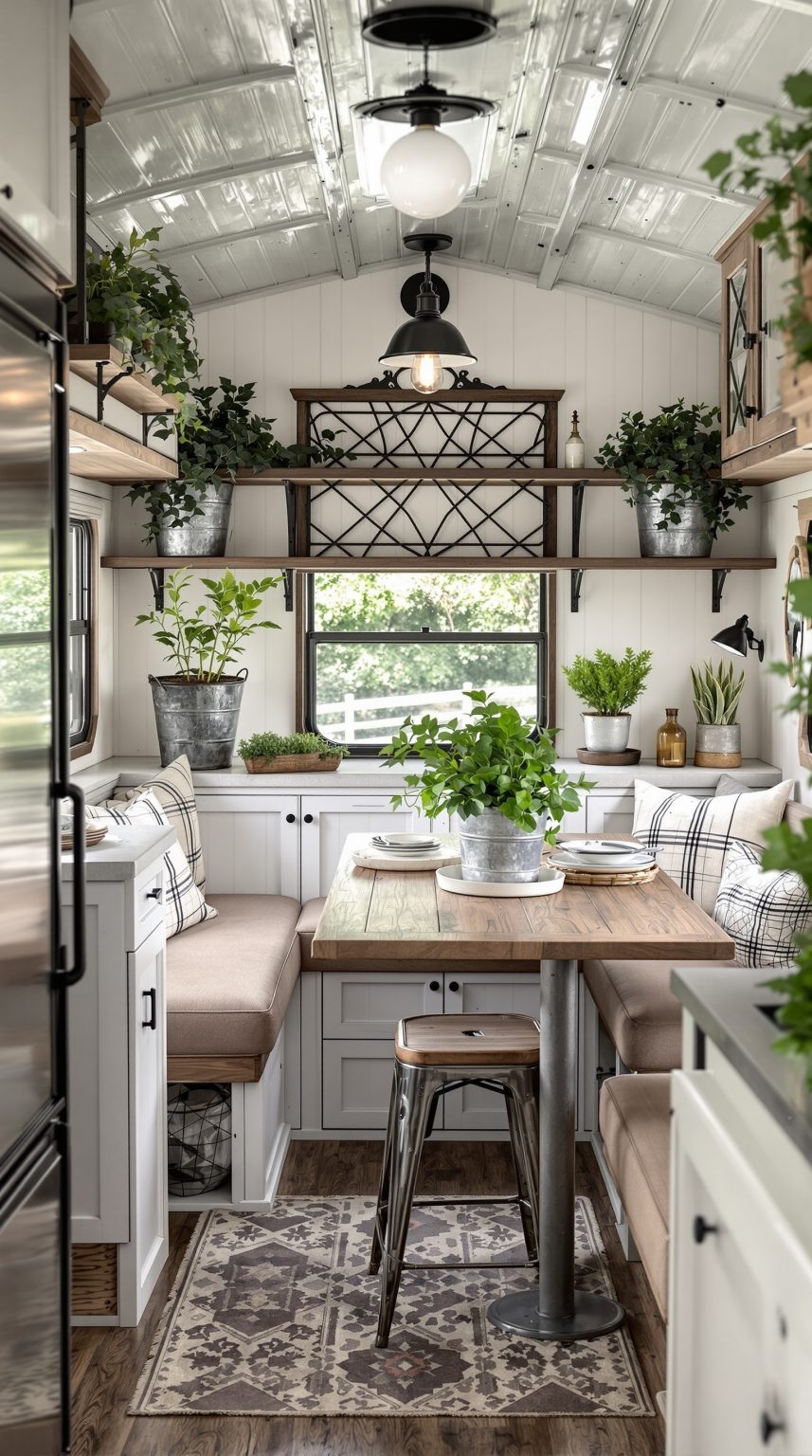 31 Farmhouse RV Decorating Ideas for Rustic Charm - rvshowoff.com